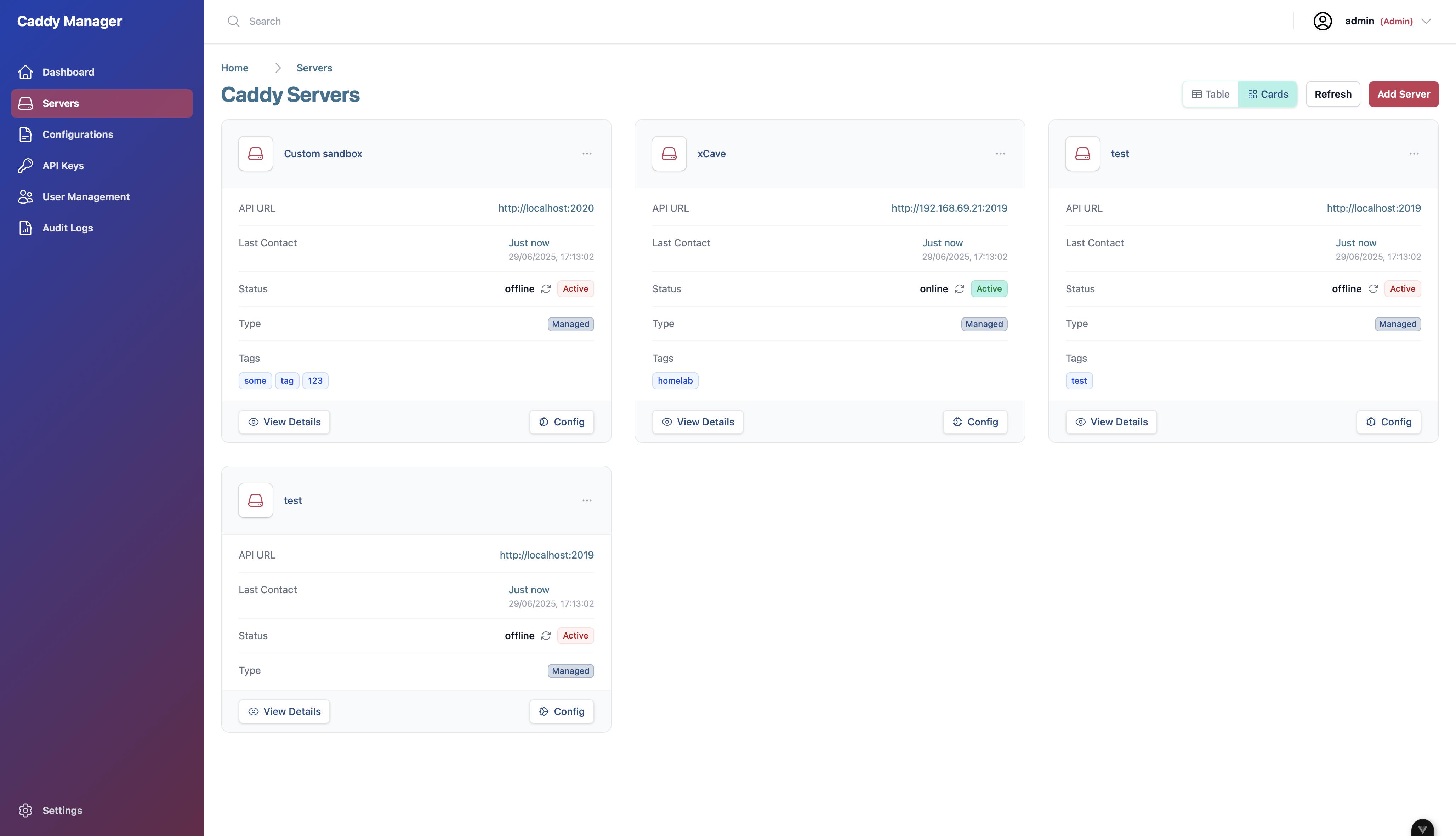 Caddy Manager - Open Source Web UI for managing Caddy!